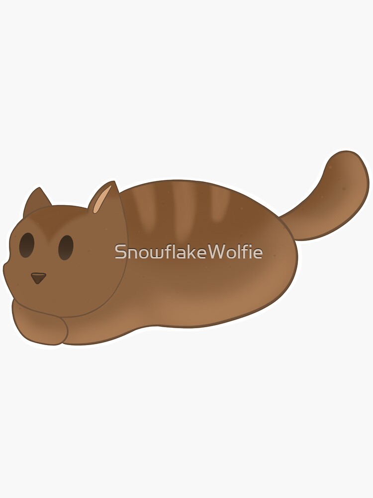 "Cat Loaf Sticker" Sticker for Sale by SnowflakeWolfie | Redbubble