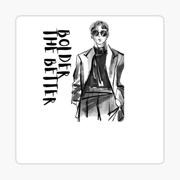 "Asthetic cool bossy" Sticker for Sale by Habiarts | Redbubble