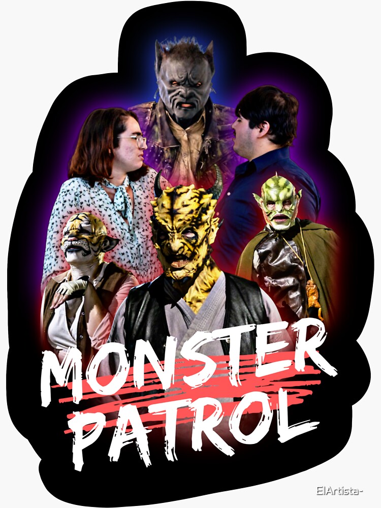 "Monster Patrol " Sticker for Sale by ElArtista- | Redbubble