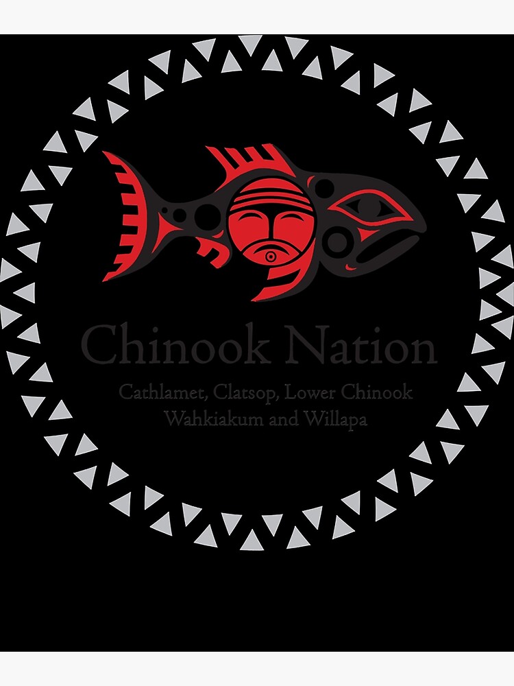 Póster «Logotipo tribal de la nación Chinook, con círculo en zigzag» de FREDCOTTER | Redbubble
