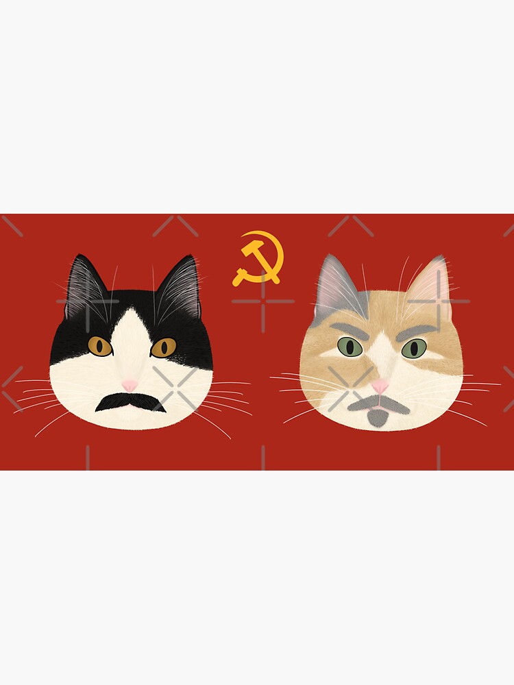 "Meowseph Stalin and Catimir Lenin " Sticker for Sale by ...
