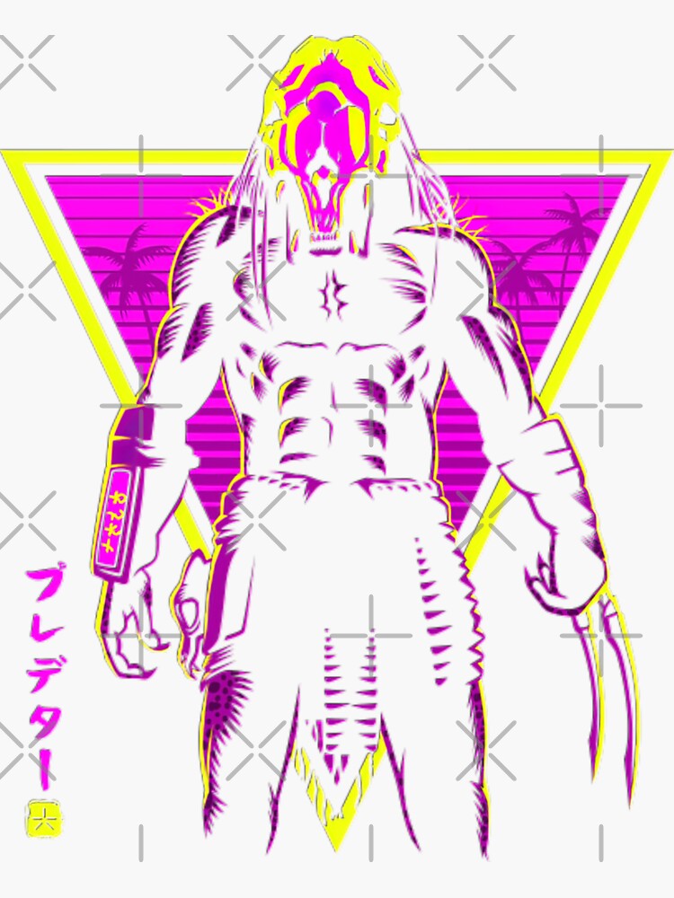 "Retro predator " Sticker for Sale by Stevenson-air | Redbubble