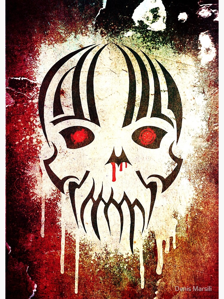 "Bleeding Skull - Modern Skull with Blood and Grunge Texture" Poster by ...