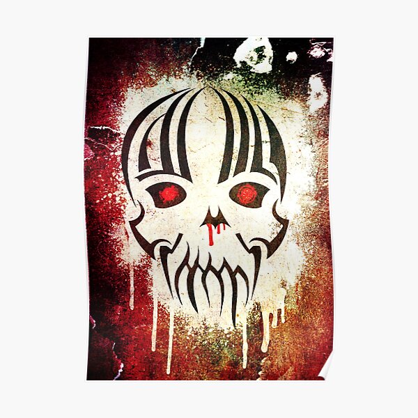 "Bleeding Skull - Modern Skull with Blood and Grunge Texture" Poster by ...