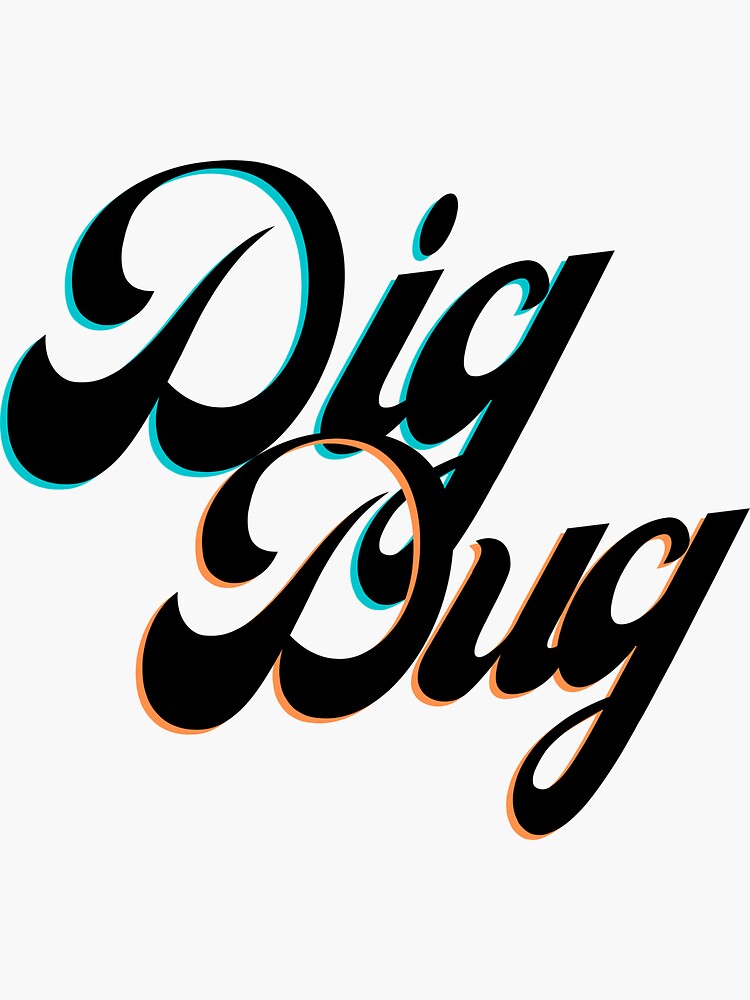 "Dig dug classic t-shirt and stickers" Sticker for Sale by ...