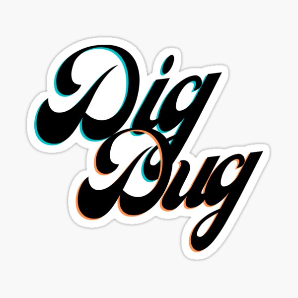 "Dig dug classic t-shirt and stickers" Sticker for Sale by ...