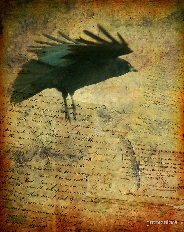 "Vintage Crow" by gothicolors | Redbubble