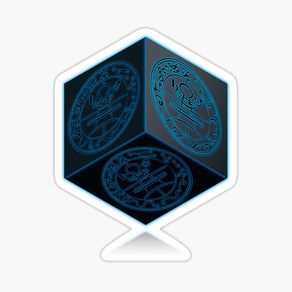 "Black Cube with Six Seals of Solomon " Sticker for Sale by Captain7 ...