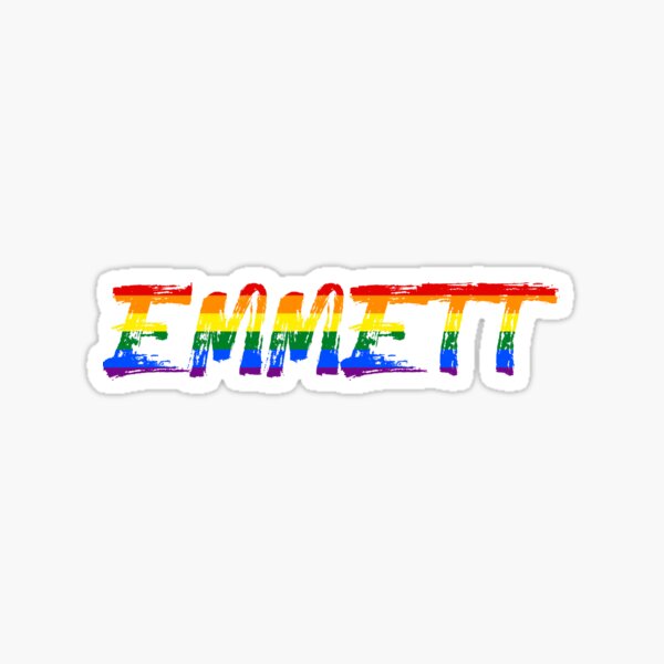 "Men rainbow name gay Emmett" Sticker for Sale by LoveIsColorful ...