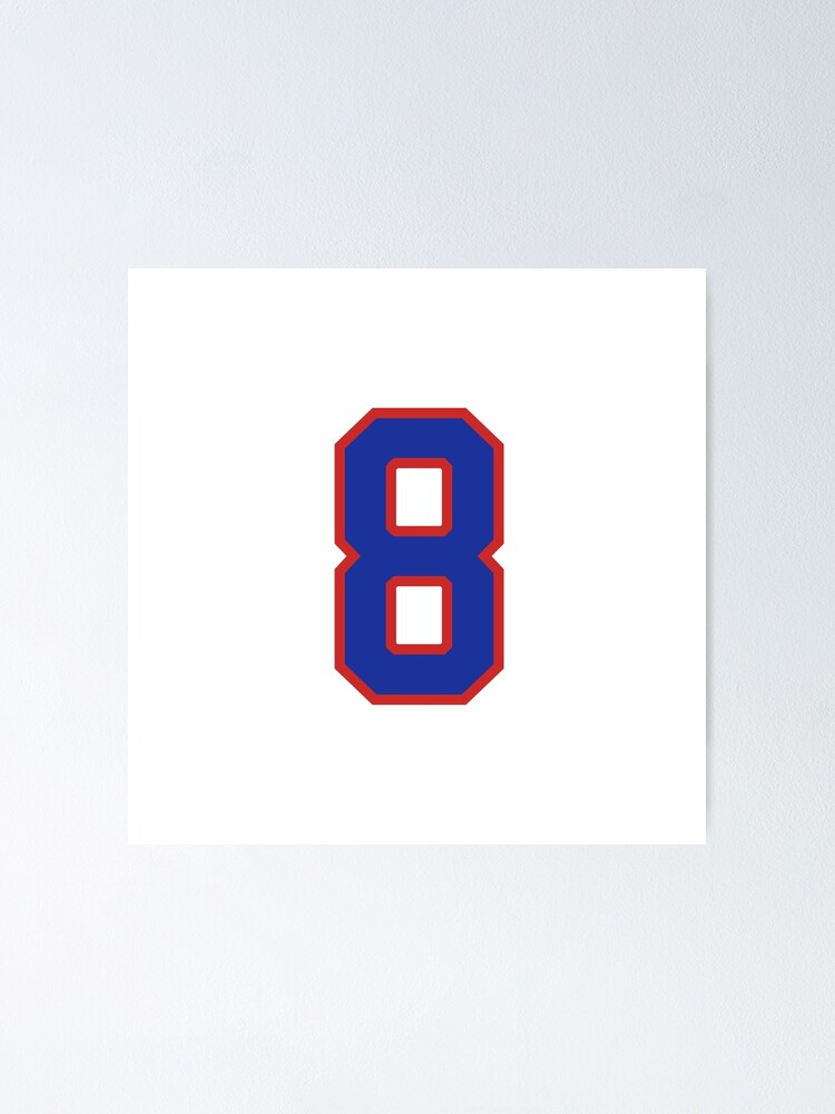 "Number 8 blue red sports jersey eight" Poster for Sale by ...