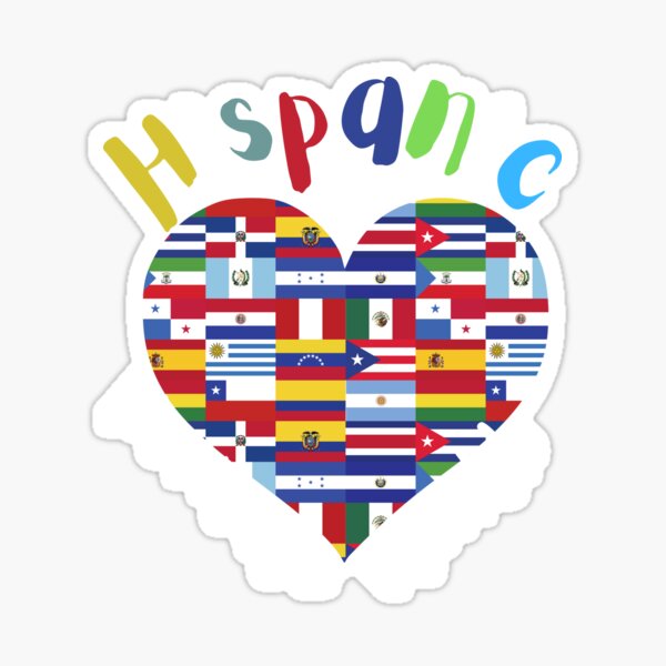 "Hispanic Heart Flags latinx countries flag hispanic heritage month t ...