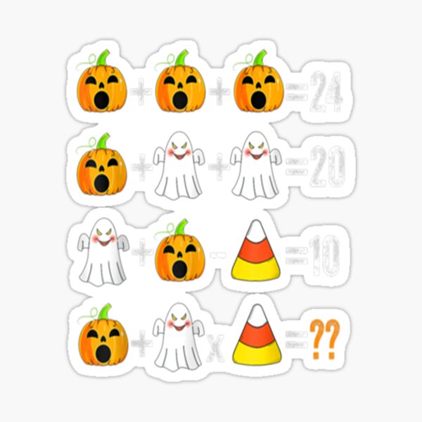 "2022 Halloween Order Of Operations Quiz Math Teacher Pumpkin" Sticker ...