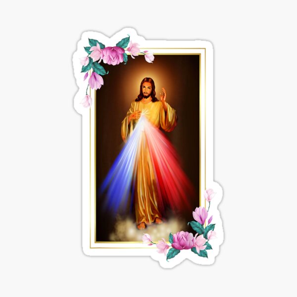 "Divine Mercy Jesus Christ Sacred Heart Of Jesus Gift " Sticker for ...