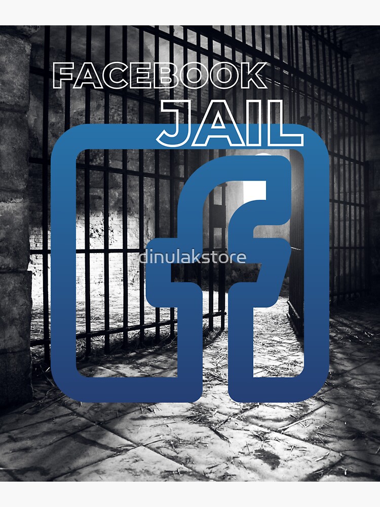 "Facebook Jail" Sticker for Sale by dinulakstore | Redbubble