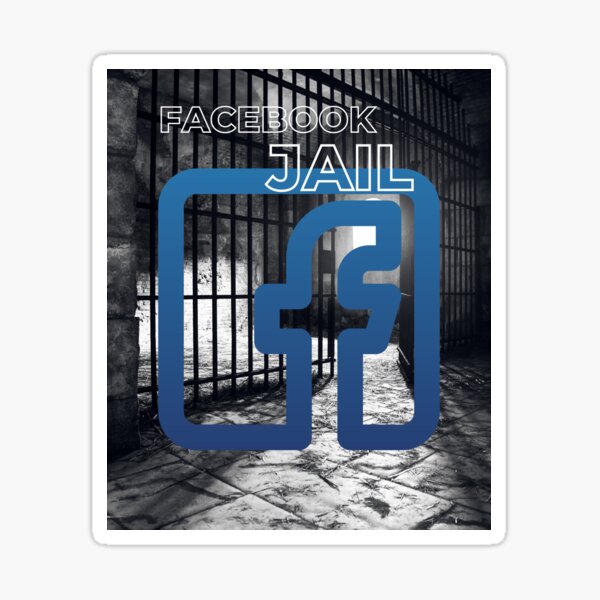 "Facebook Jail" Sticker for Sale by dinulakstore | Redbubble