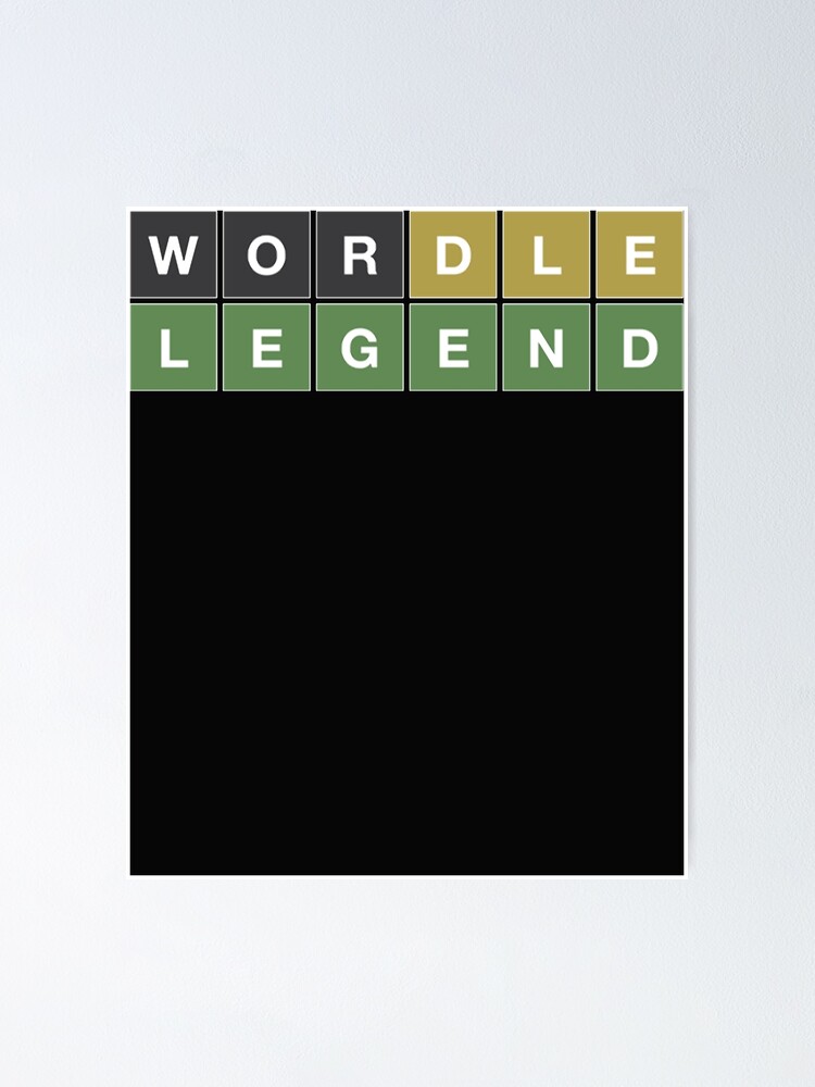 Póster «Leyenda de Wordle (Estilo de Word)» de Kerriorgan | Redbubble
