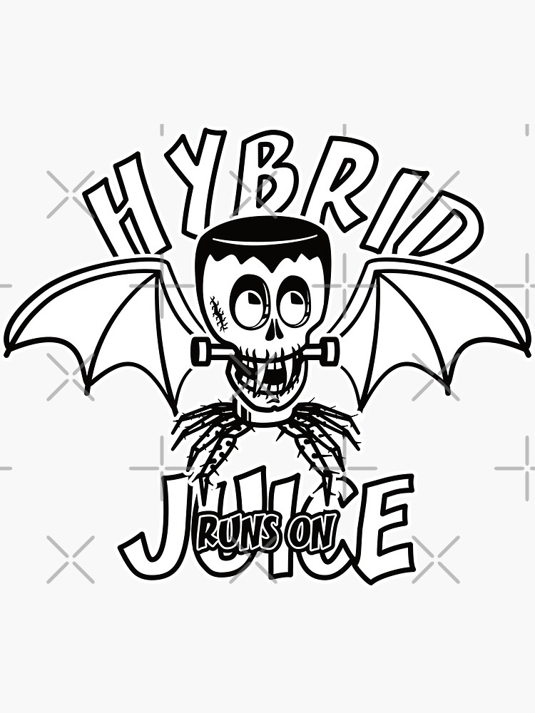 "Hybrid Vampire (white)" Sticker for Sale by dkasap | Redbubble
