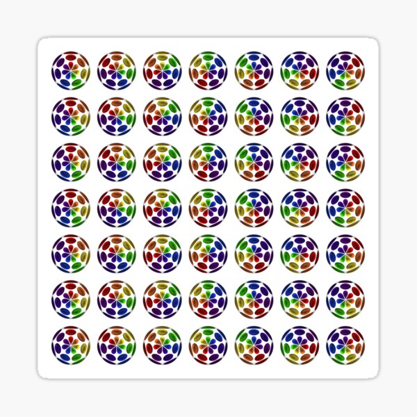"Spectrum Spheres on White, 7x7" Sticker for Sale by robertneff | Redbubble