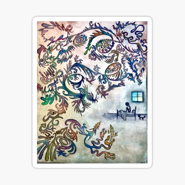 "Sleep Paralysis " Sticker for Sale by Vitaminyellow | Redbubble