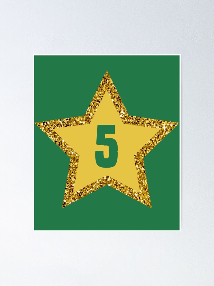 "Shining Golden Star Glittery Learning Numbers For Kids" Poster for ...