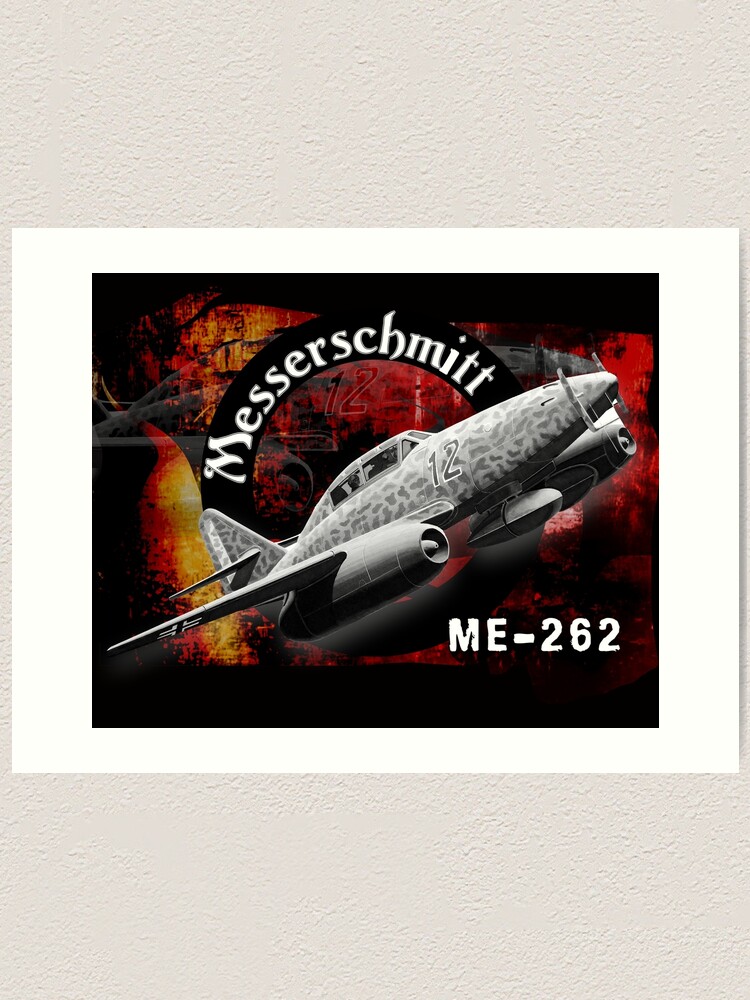 "Messerschmitt ME-262 Luftwaffe Aircraft" Art Print for Sale by ...