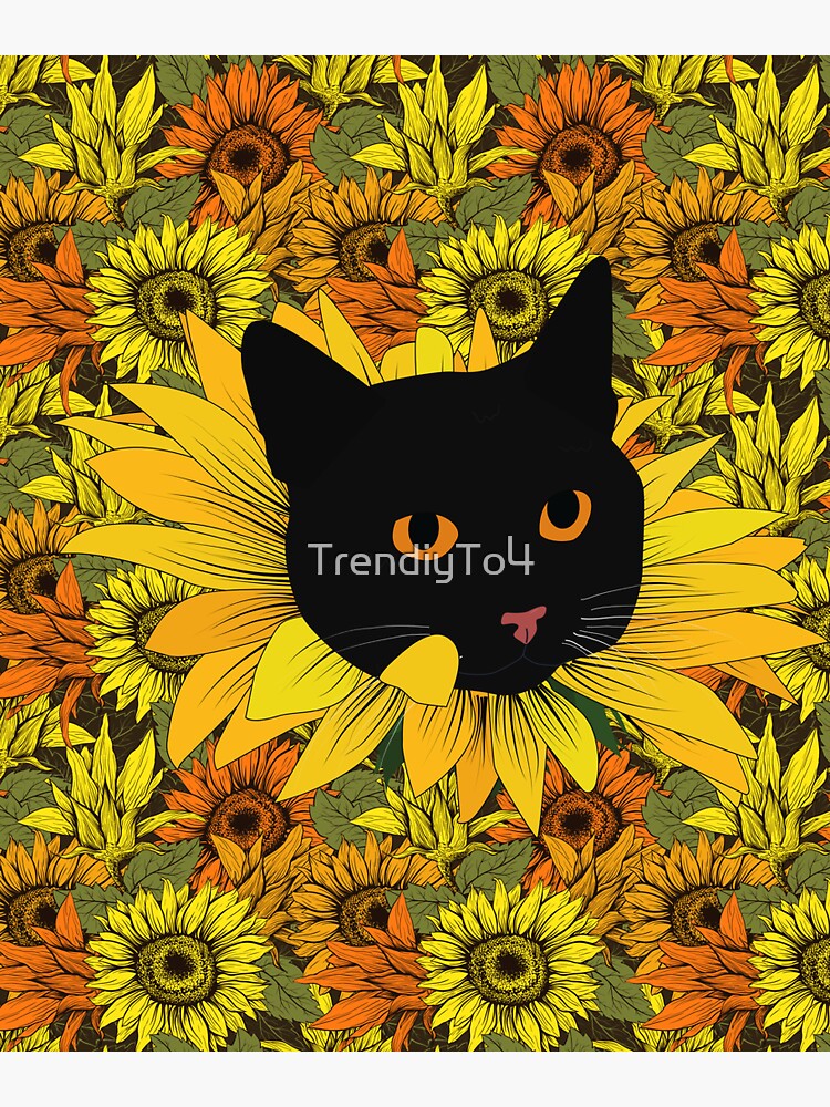 "you are my sunshine cat sunflower" Sticker for Sale by TrendiyTo4 ...