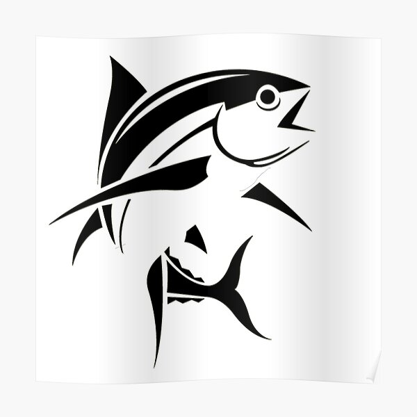 "Tuna Fish Borders" Poster for Sale by GSunrise | Redbubble
