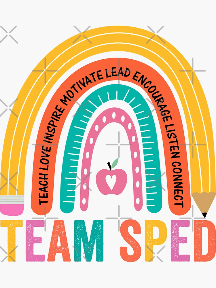 "Special Education Teacher SPED Leopard Boho Rainbow" Sticker for Sale ...