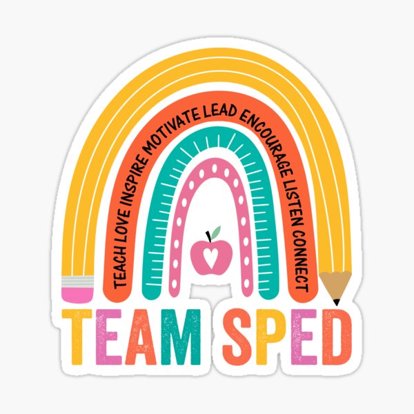 "Special Education Teacher SPED Leopard Boho Rainbow" Sticker for Sale ...