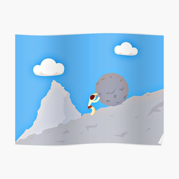 "Sisyphus" Poster for Sale by BookishAgnese | Redbubble