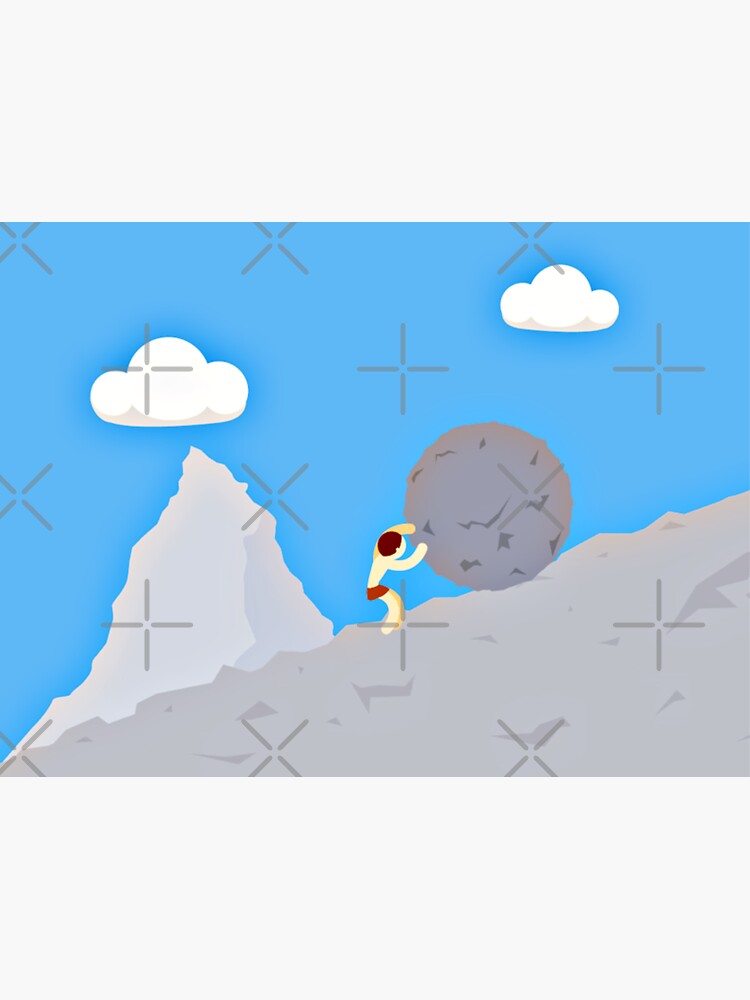 "Sisyphus" Sticker for Sale by BookishAgnese | Redbubble