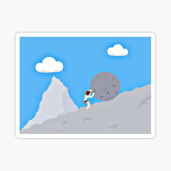 "Sisyphus" Sticker for Sale by BookishAgnese | Redbubble