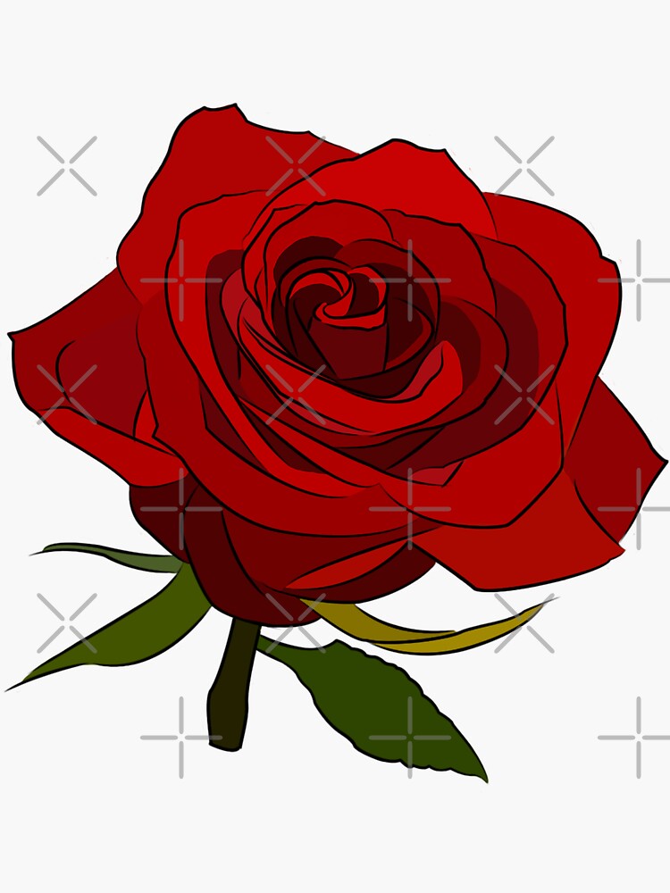 "Rose" Sticker by emilyrosevance | Redbubble