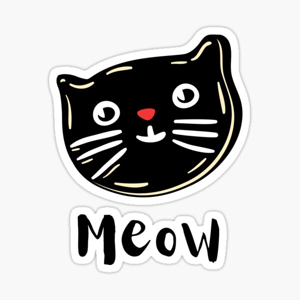 "Ch Ch Ch Meow Meow Meow Cat Halloween Horror" Sticker for Sale by ...
