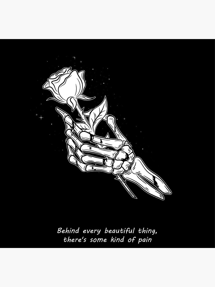 "Skull hand holding rose" Sticker for Sale by Jenyshop | Redbubble