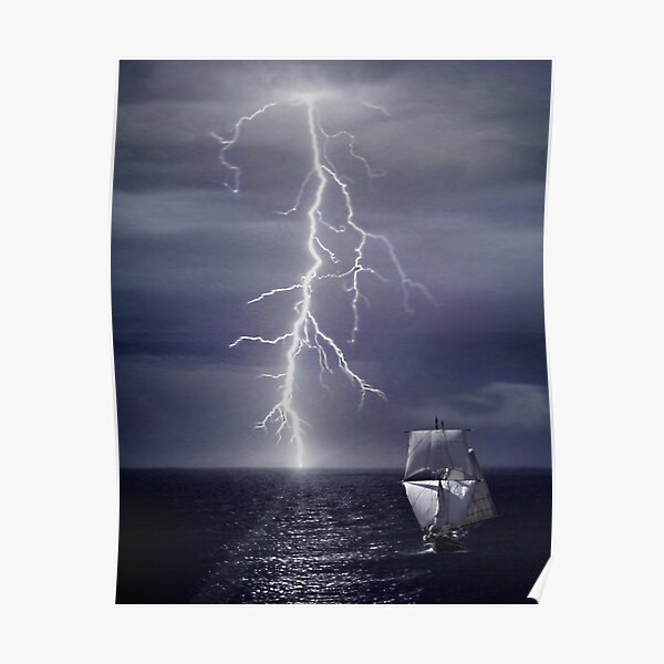 "Escaping from Storm" Poster by Cliff | Redbubble