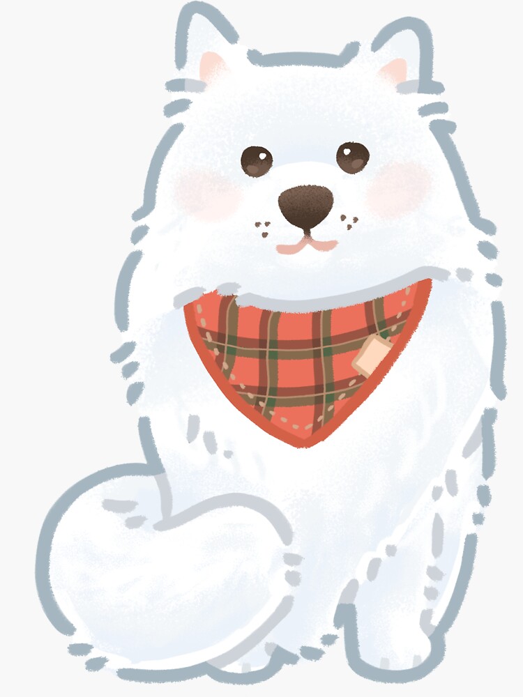 "japanese spitz" Sticker for Sale by eliasgrafix | Redbubble