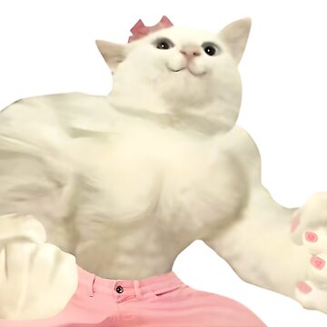 "Buff Kitty" Sticker for Sale by ASLIAH | Redbubble