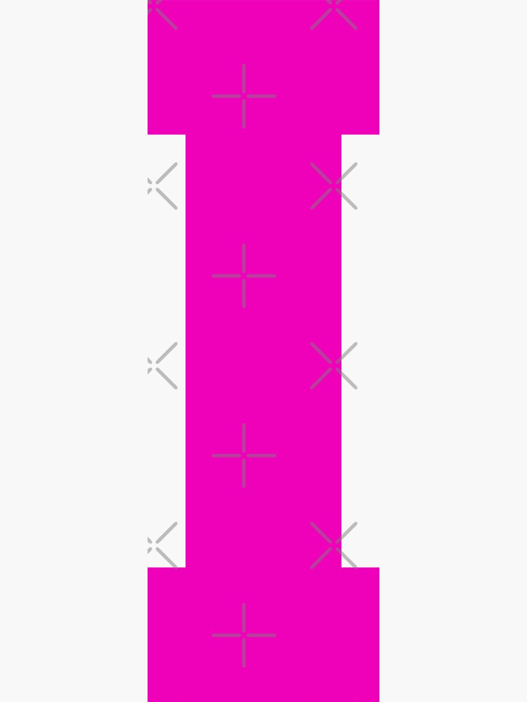 "Alphabet, Pink I, Sports letter I" Sticker for Sale by TheCultStuff ...