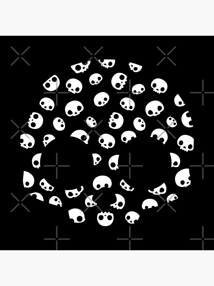 "Cute Negative Space Skull - Pattern - Halloween - by No Reason Art ...