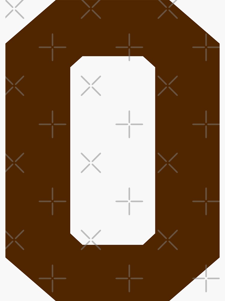 "Number 0, Brown zero, Sports number 0" Sticker for Sale by ...