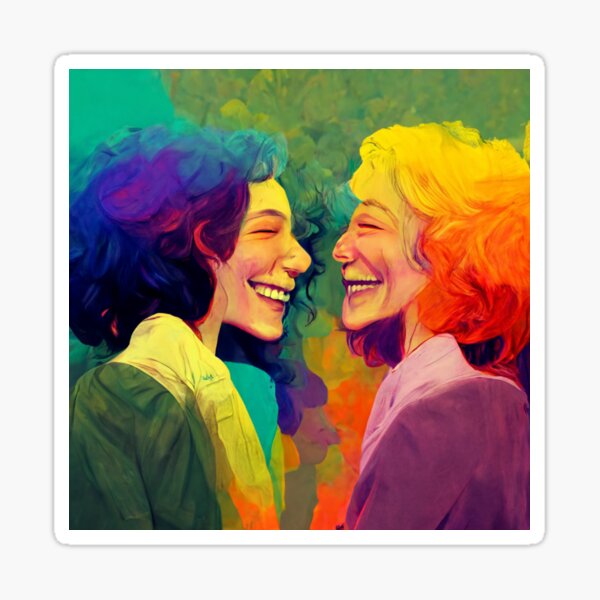 "Lesbian Couple" Sticker for Sale by ekarib | Redbubble