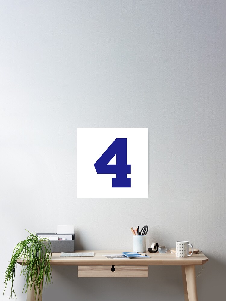 "Number 4, Blue four, Sports five" Poster for Sale by TheCultStuff ...