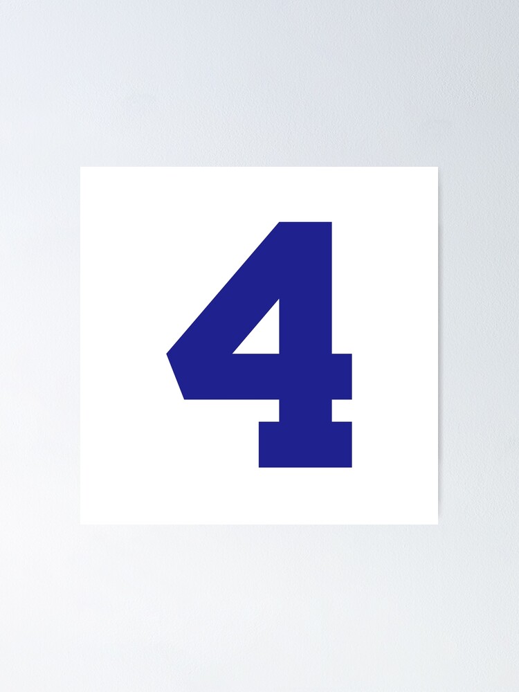 "Number 4, Blue four, Sports five" Poster for Sale by TheCultStuff ...