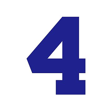 "Number 4, Blue four, Sports five" Sticker for Sale by TheCultStuff ...