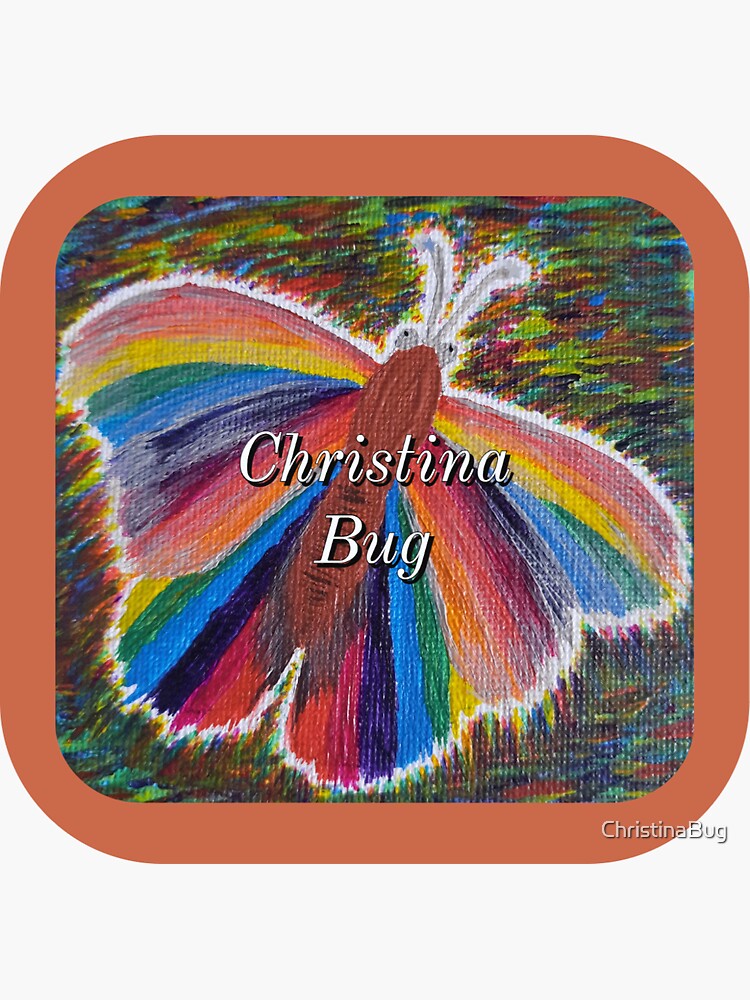 "Christina Bug Rainbow Moth - A Multicoloured Acrylic Painting for ...