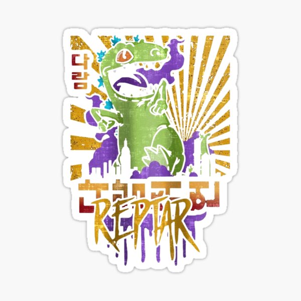 "Green-Reptar-Rugrats" Sticker for Sale by tzdstm | Redbubble