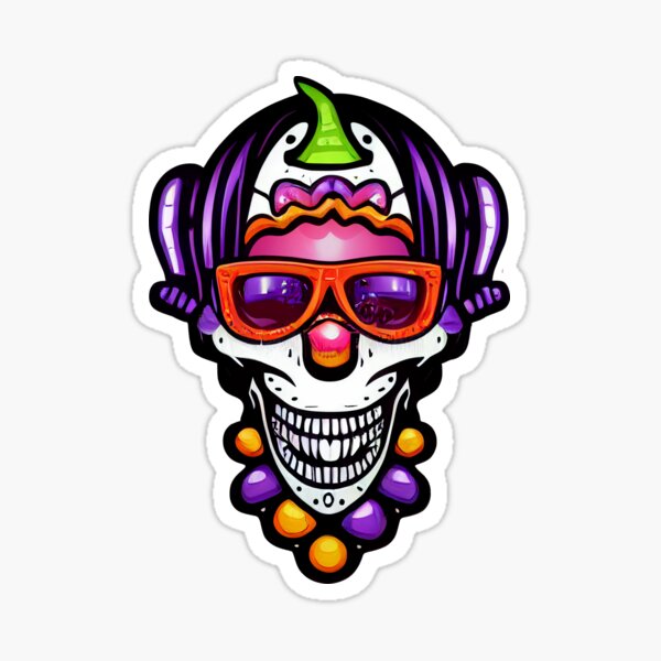 "Creepy Halloween Clown" Sticker for Sale by Ironicdoll | Redbubble