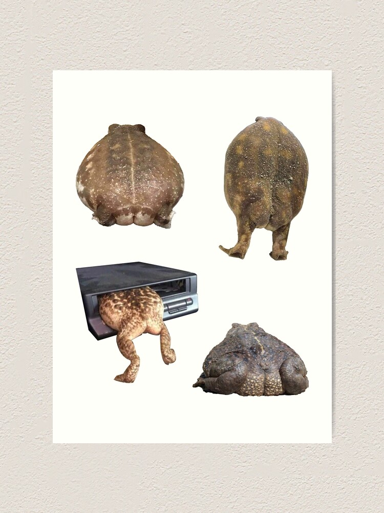 "Frog Butts Cursed Meme" Art Print for Sale by BetterLeo | Redbubble