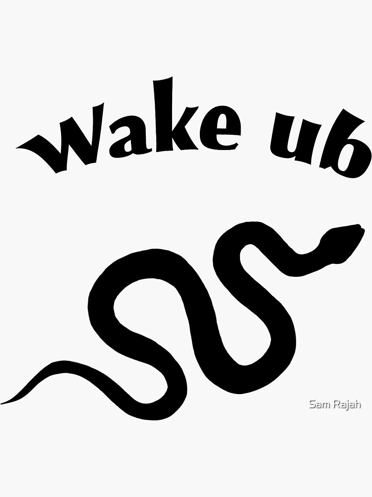 "Wake up" Sticker for Sale by drowdigitalart | Redbubble